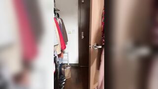 Live TikTok Flashing College Dorm Room Handstand Nipslip GIF Video